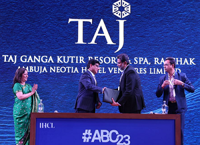 IHCL AND Ambuja Neotia Group jointly announce TAJ GANGA KUTIR RESORT ...